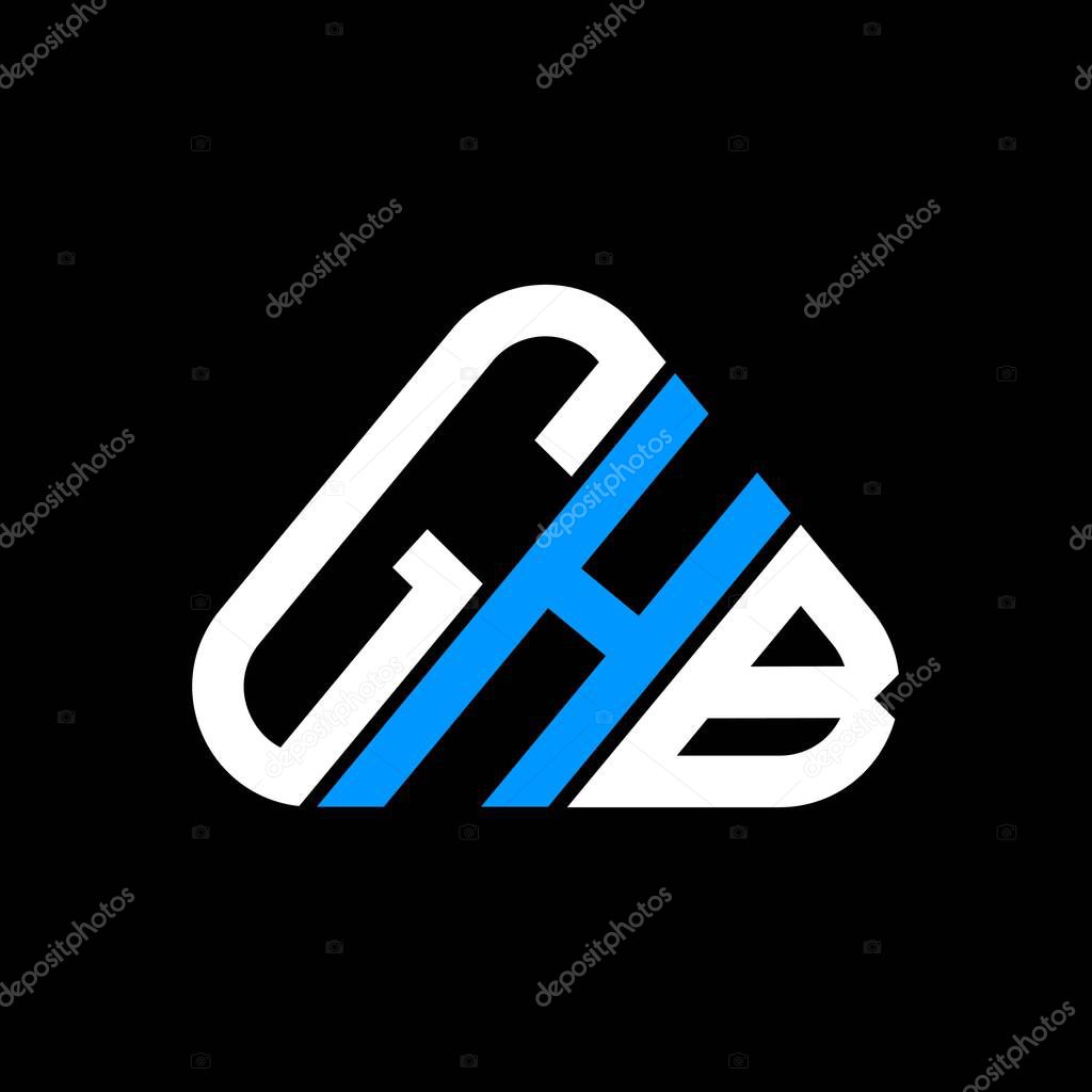 Diseño creativo del logotipo de la letra de GHB con gráfico vectorial ...