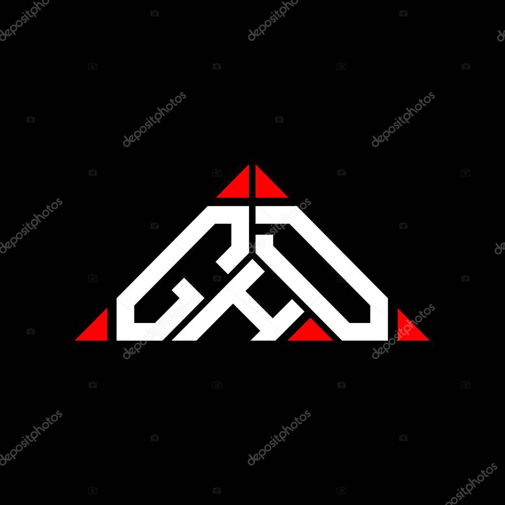 Diseño creativo del logotipo de la letra GHD con gráfico vectorial ...