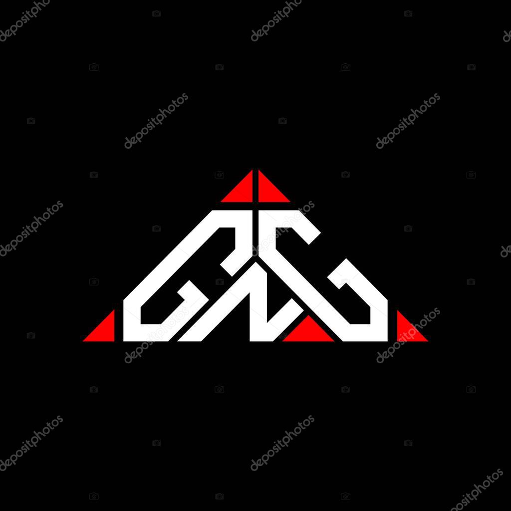 Diseño creativo del logotipo de la letra GNG con gráfico vectorial ...