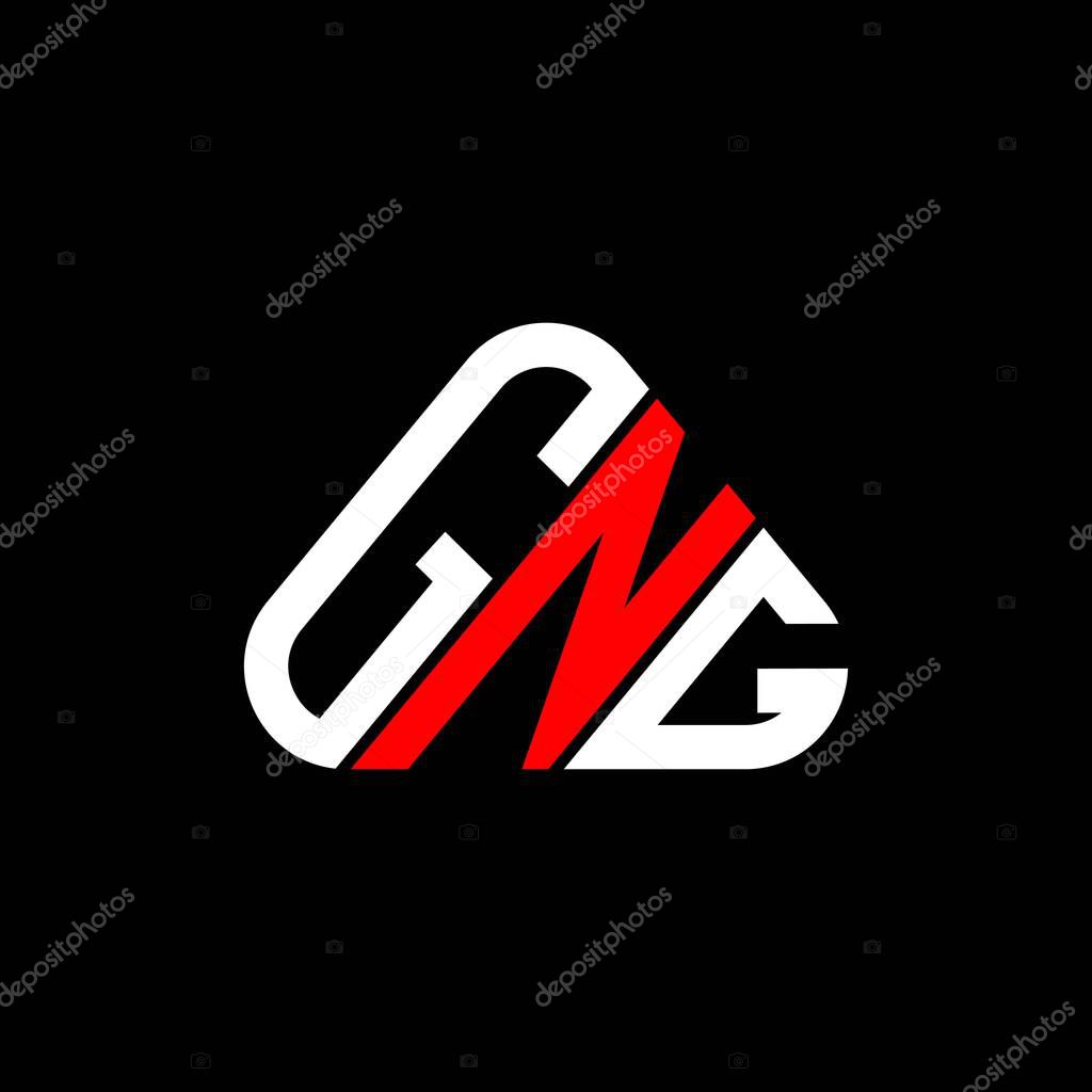 Diseño creativo del logotipo de la letra GNG con gráfico vectorial ...
