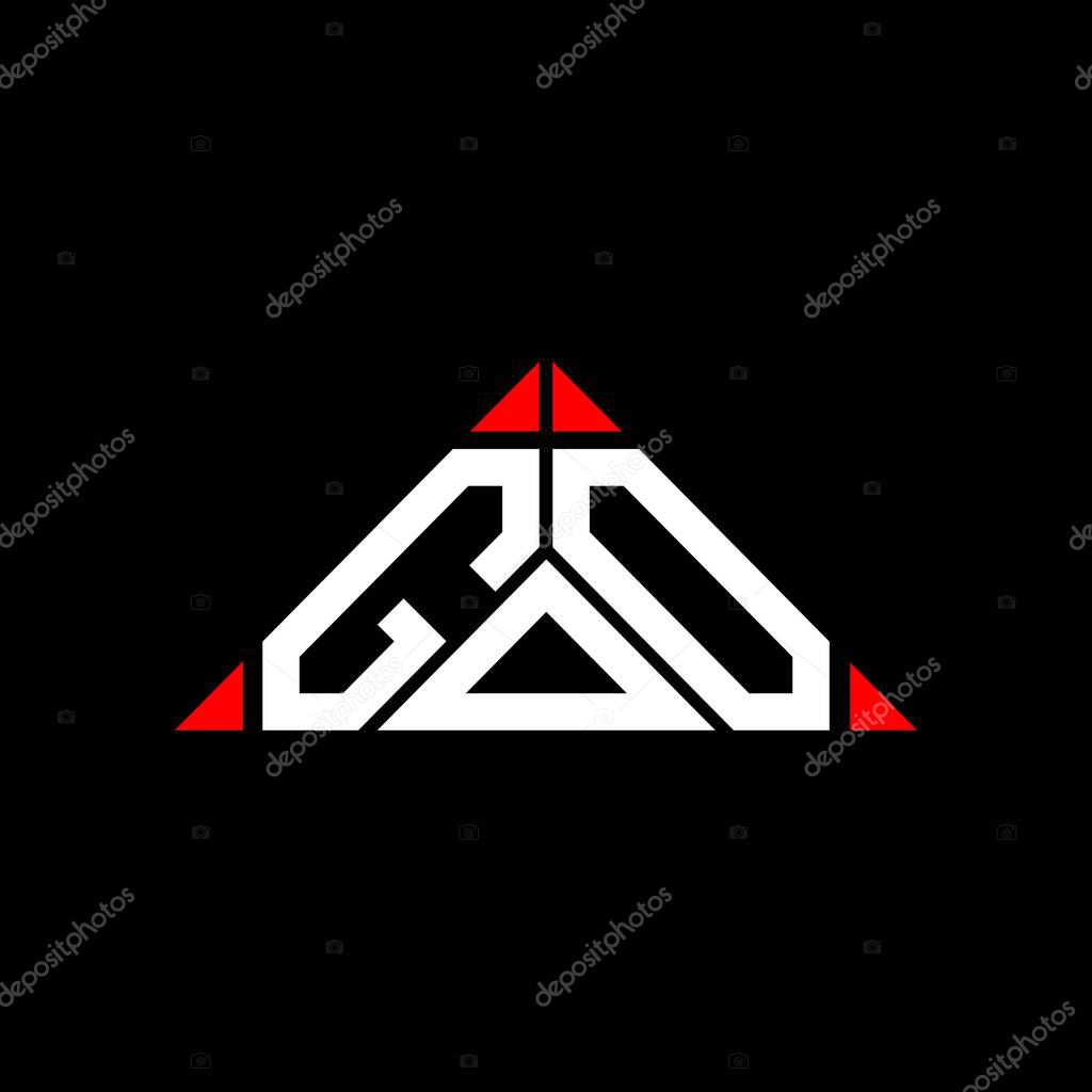 Diseño creativo del logotipo de la letra GOO con gráfico vectorial ...
