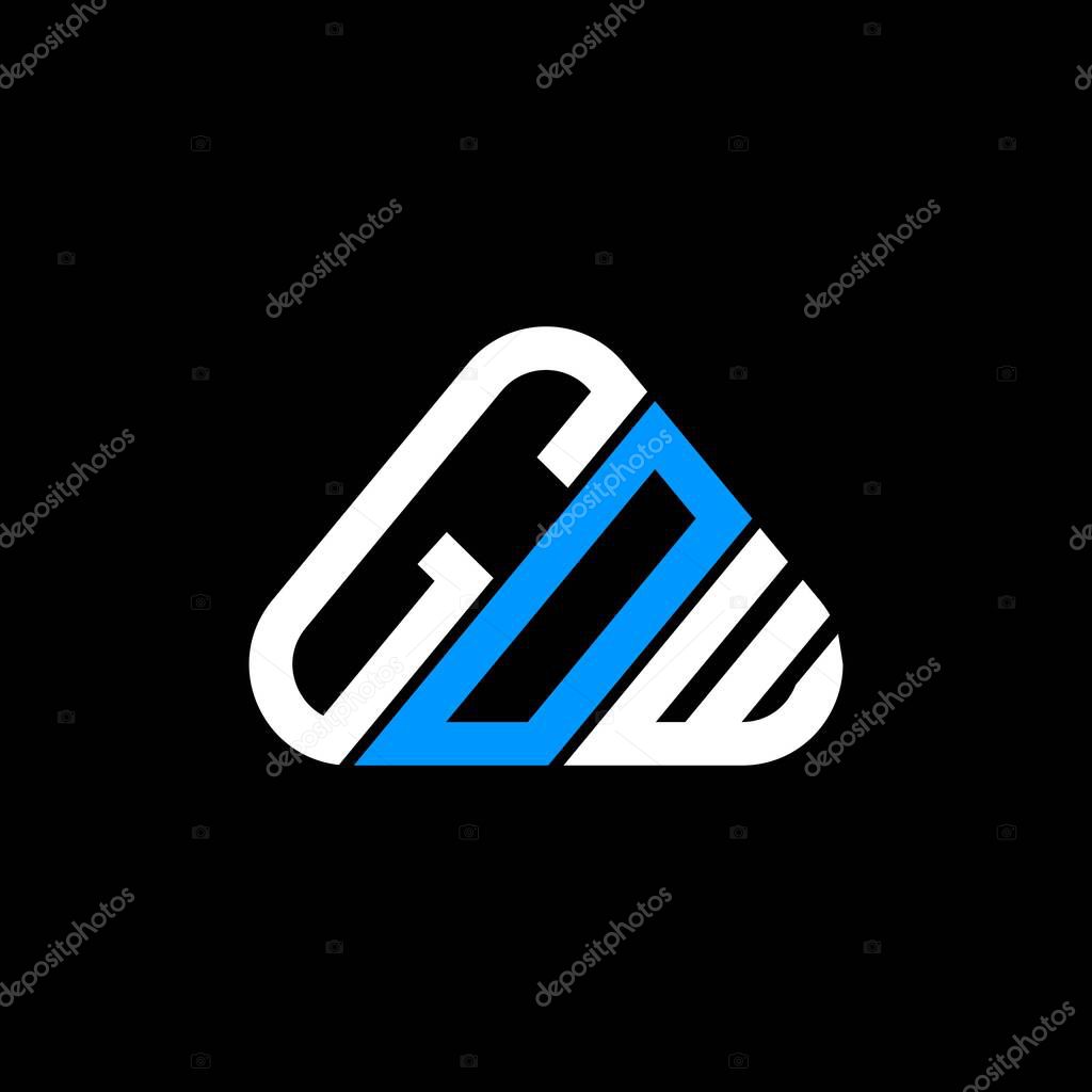 Diseño creativo del logotipo de la letra GOW con gráfico vectorial, logotipo simple y moderno de ...