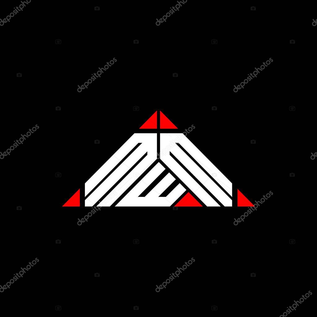 Diseño creativo del logotipo de la letra MWM con gráfico vectorial ...