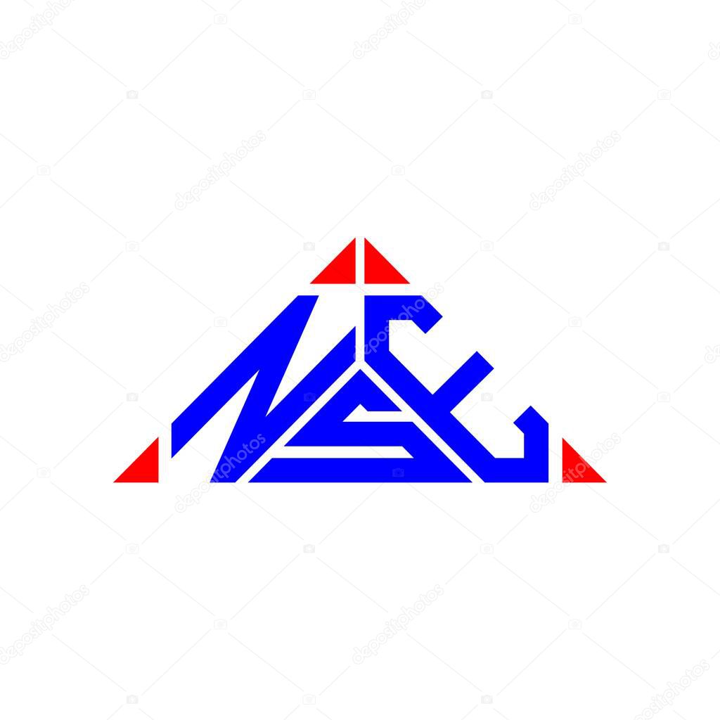Diseño creativo del logotipo de la letra de NSE con gráfico vectorial ...