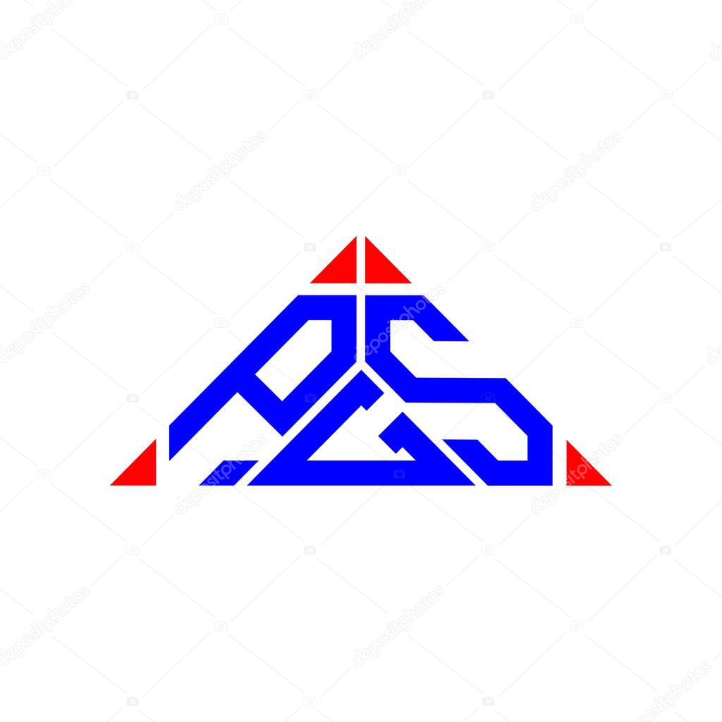 Diseño creativo del logotipo de la letra de PGS con gráfico vectorial ...