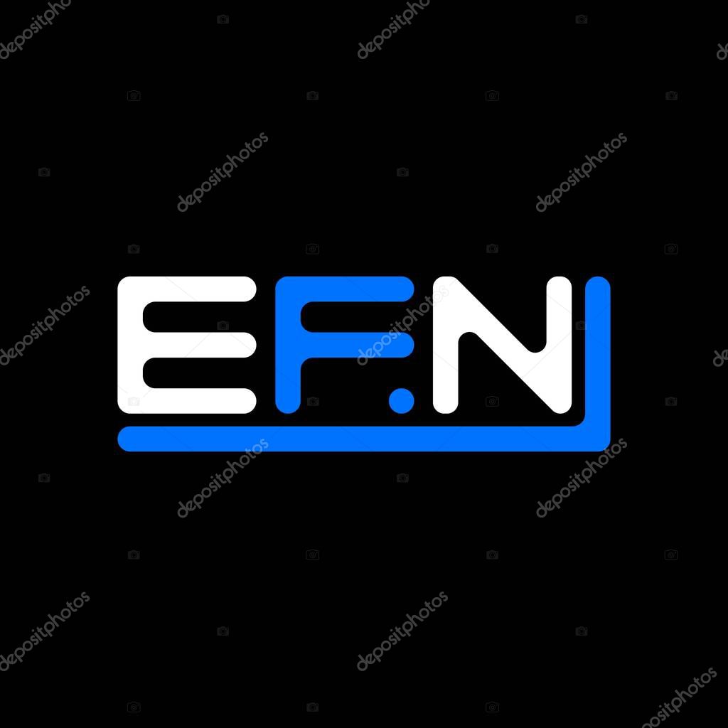 Diseño creativo del logotipo de la carta de EFN con gráfico vectorial, logotipo simple y moderno ...