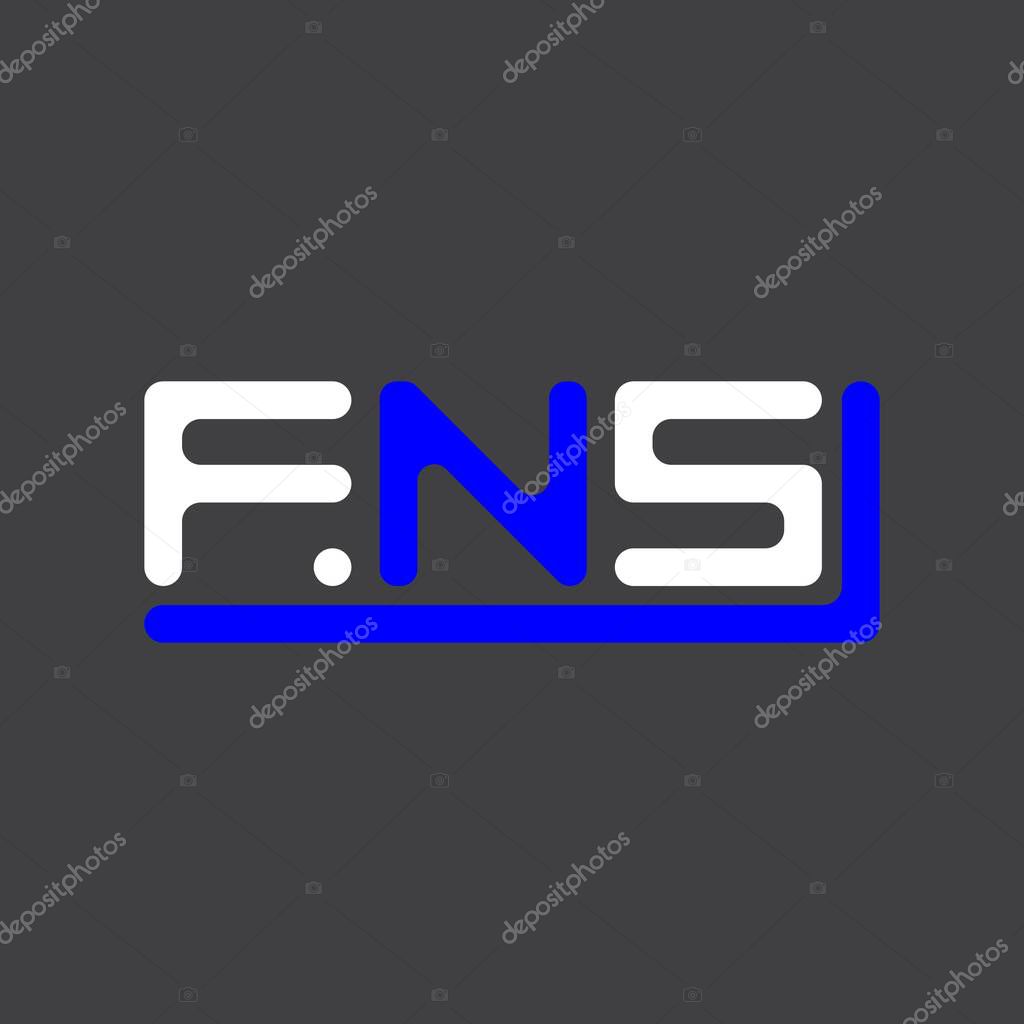 Diseño creativo del logotipo de la letra de FNS con gráfico vectorial, logotipo simple y moderno ...
