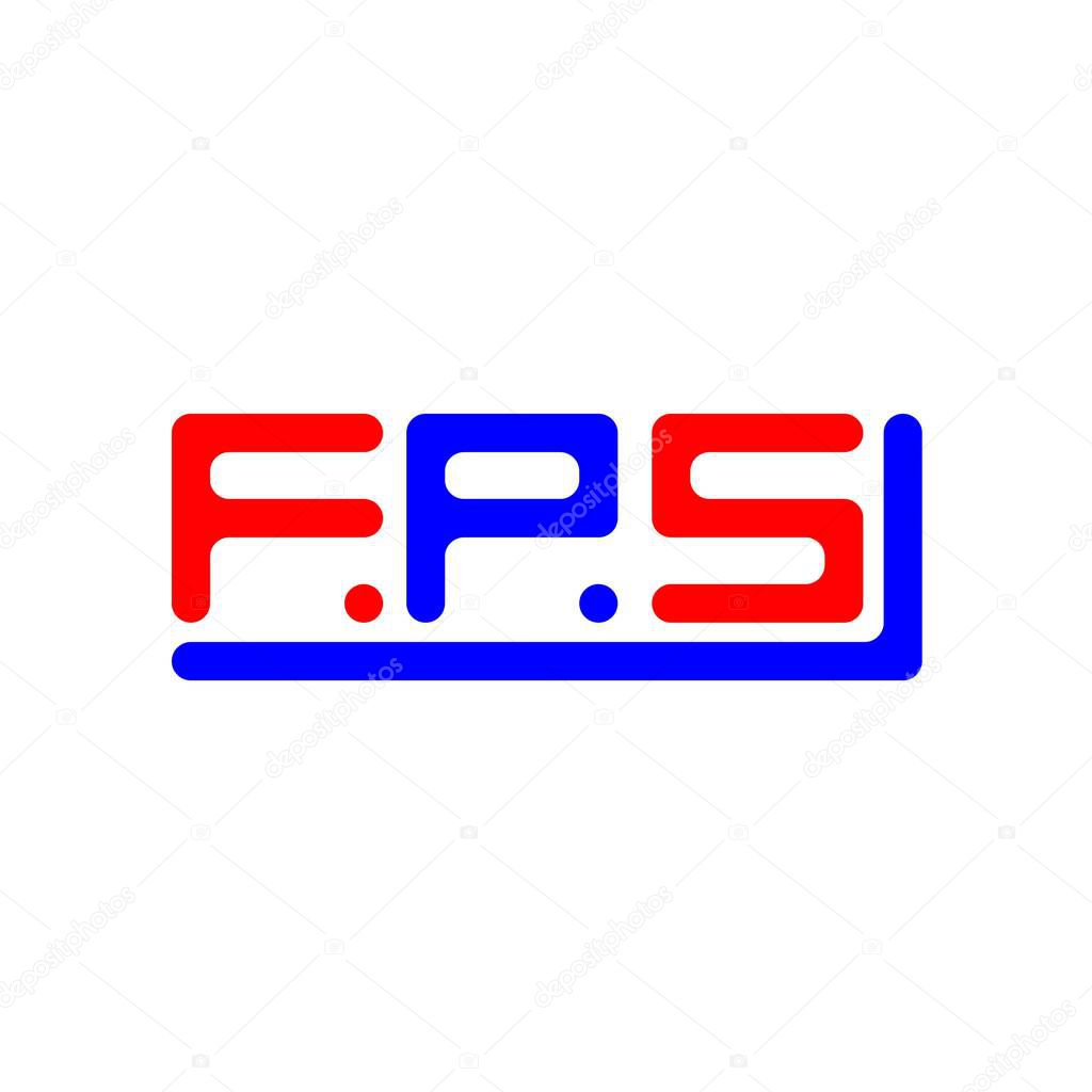 Diseño creativo del logotipo de la letra FPS con gráfico vectorial ...