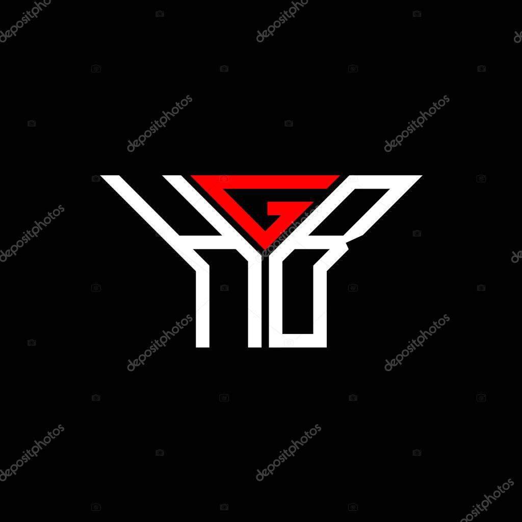 Diseño creativo del logotipo de la letra HGB con gráfico vectorial, logotipo simple y moderno de ...