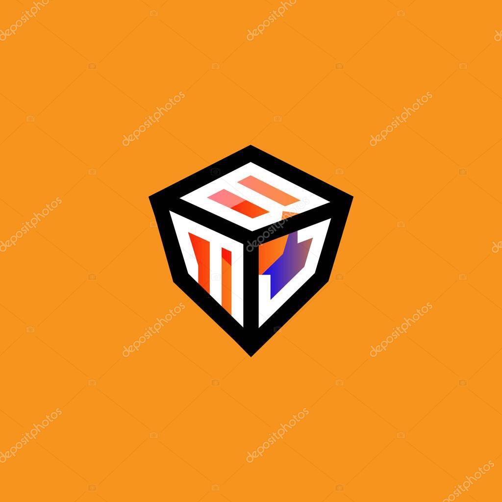 Diseño creativo del logotipo de la letra de BMJ con gráfico vectorial, logotipo simple y moderno ...