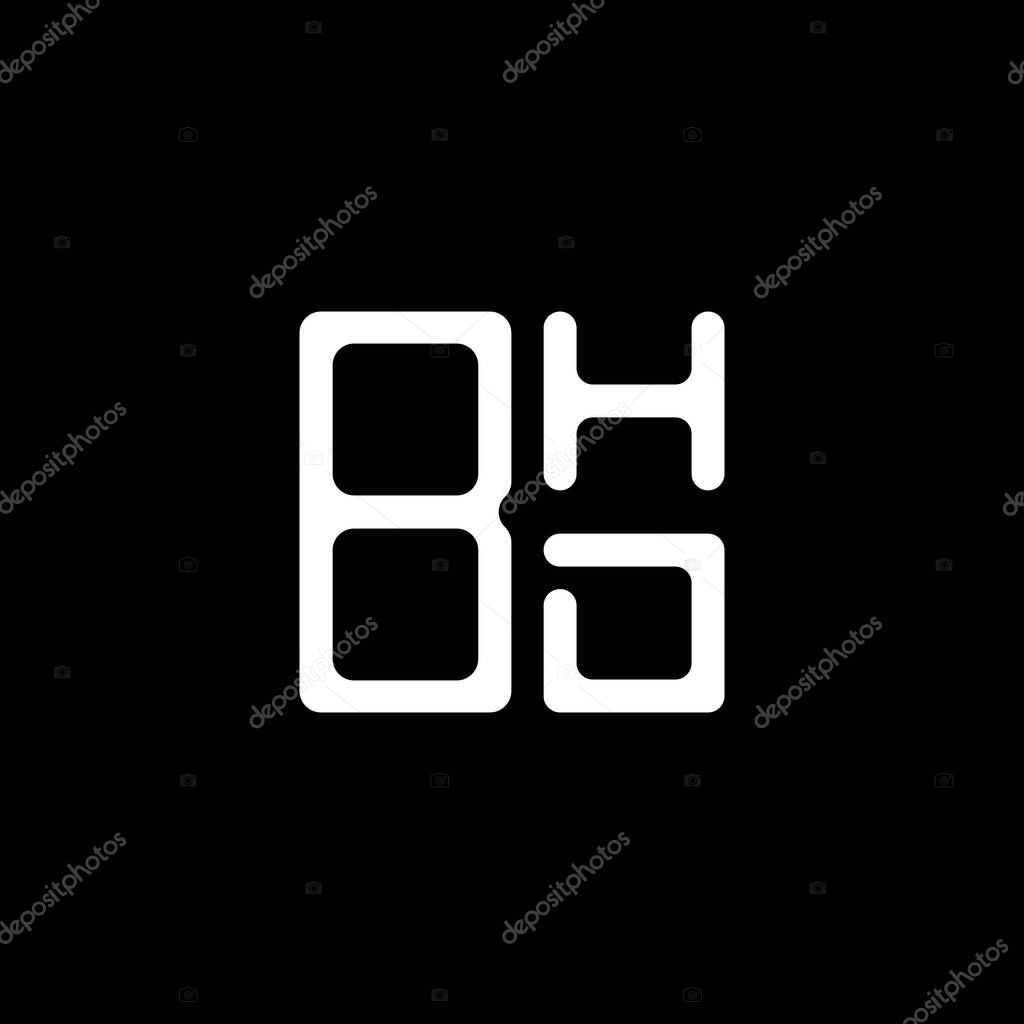 Diseño creativo del logotipo de la letra de BGH con gráfico vectorial ...