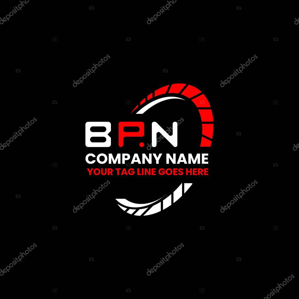 Diseño creativo del logotipo de la letra BPN con gráfico vectorial ...