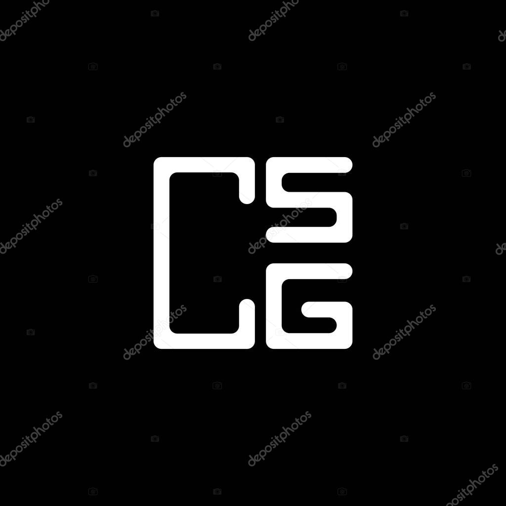 Diseño creativo del logotipo de la letra CSG con gráfico vectorial ...