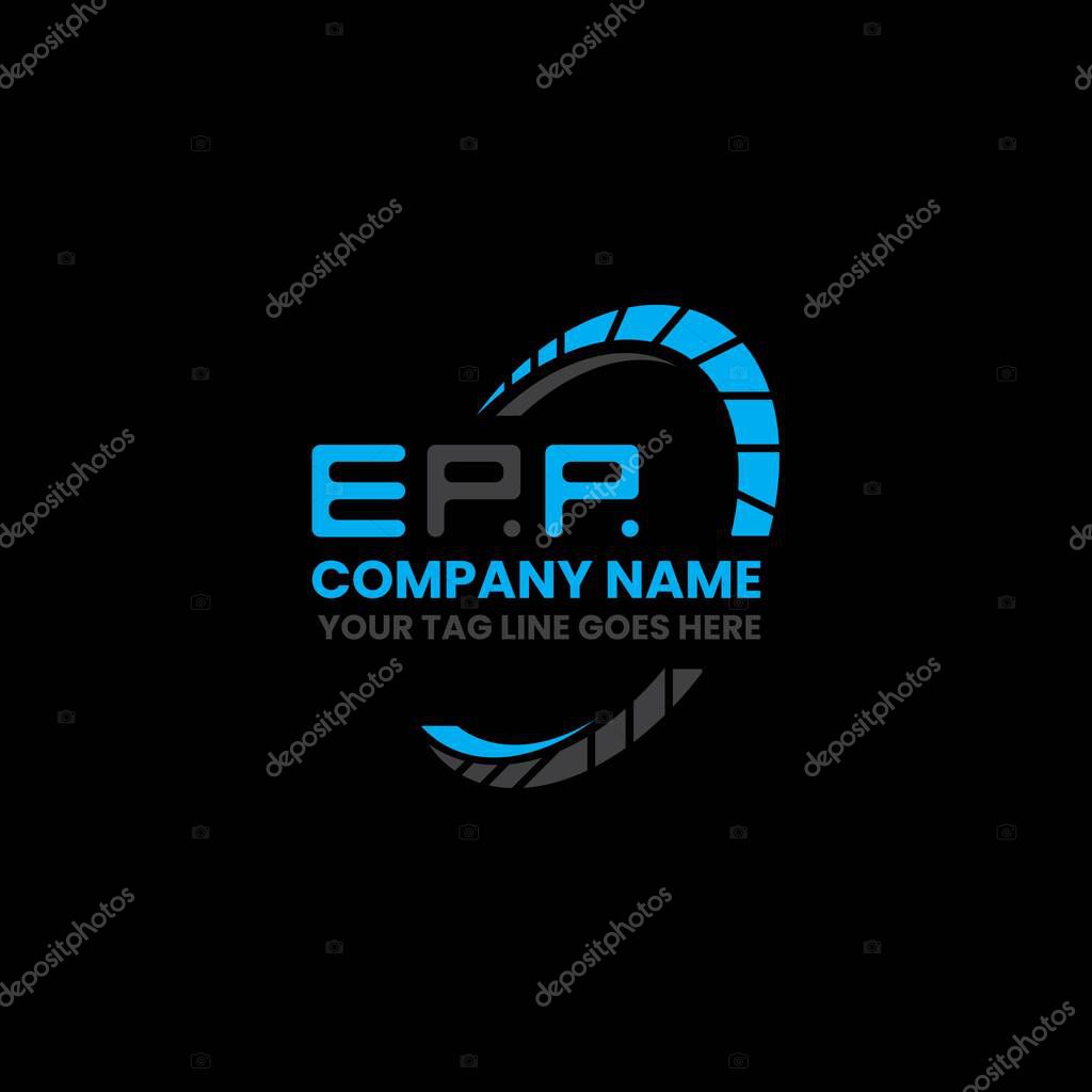 Diseño creativo del logotipo de la letra del EPP con gráfico vectorial ...