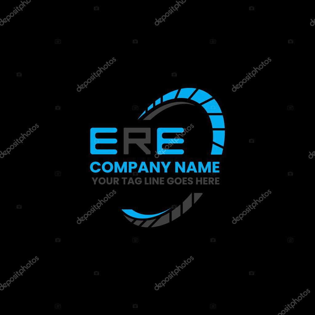 Diseño creativo del logotipo de la letra ERE con gráfico vectorial ...