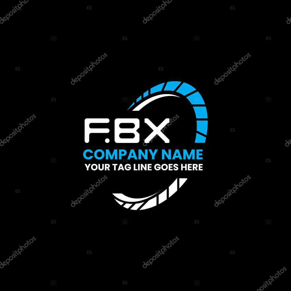 Diseño creativo del logotipo de la letra de FBX con gráfico vectorial ...