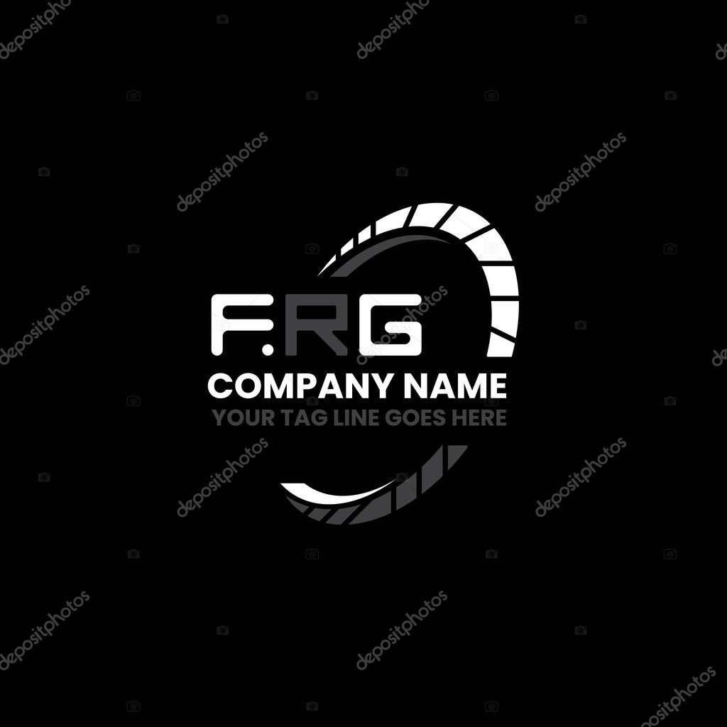 Diseño creativo del logotipo de la letra FRG con gráfico vectorial ...