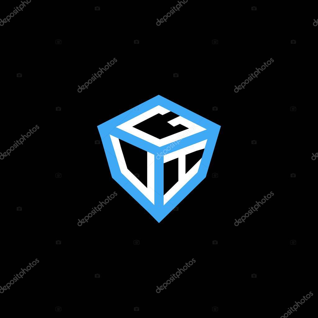 Diseño de vectores de logotipo de letra GUI, GUI simple y moderno ...