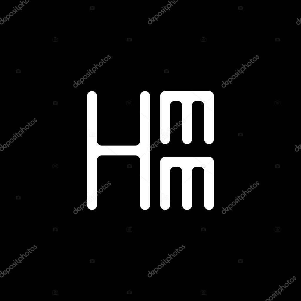 Diseño del vector del logotipo de la letra de HMM, logotipo simple y ...