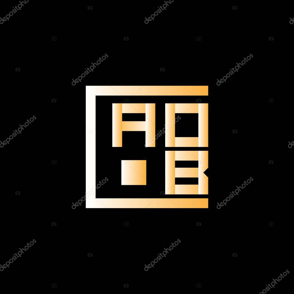 Diseño del vector del logotipo de la letra AOB, logotipo simple y ...