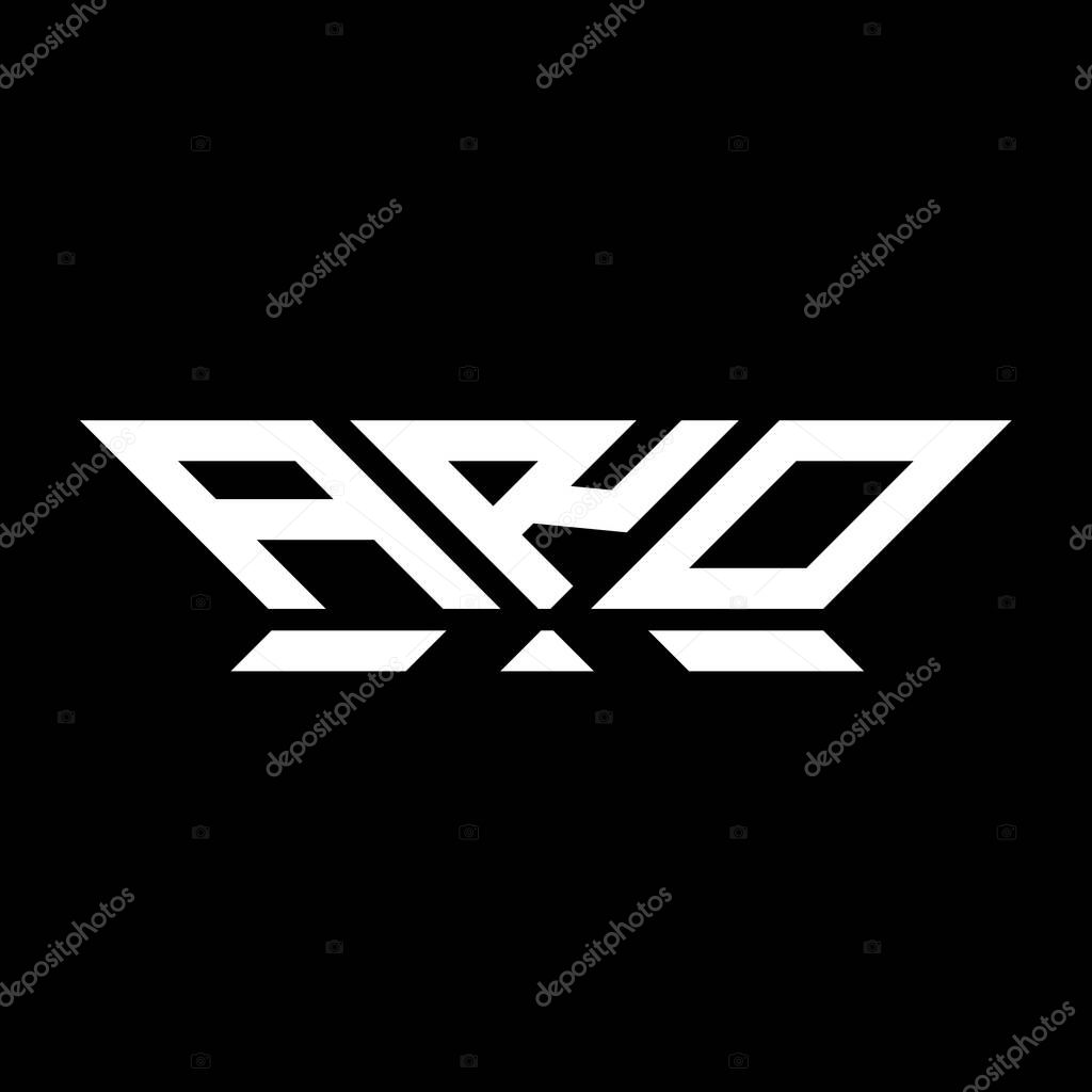 Diseño del vector del logotipo de la letra ARO, logotipo simple y ...