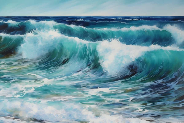 Lukisan pemandangan laut Stok Foto, Lukisan pemandangan laut Gambar ...