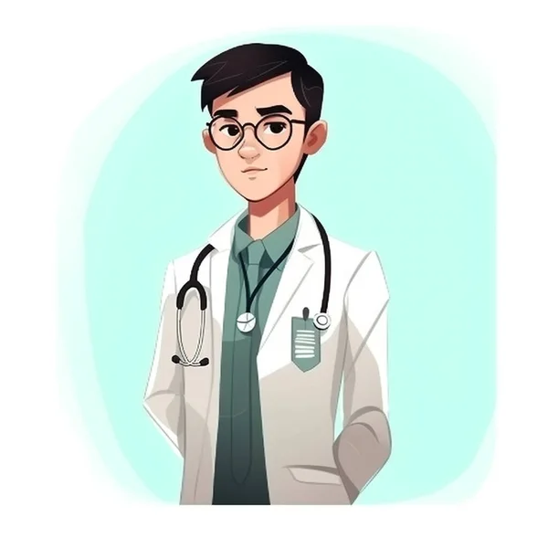 Joven doctora imágenes de stock de arte vectorial | Depositphotos