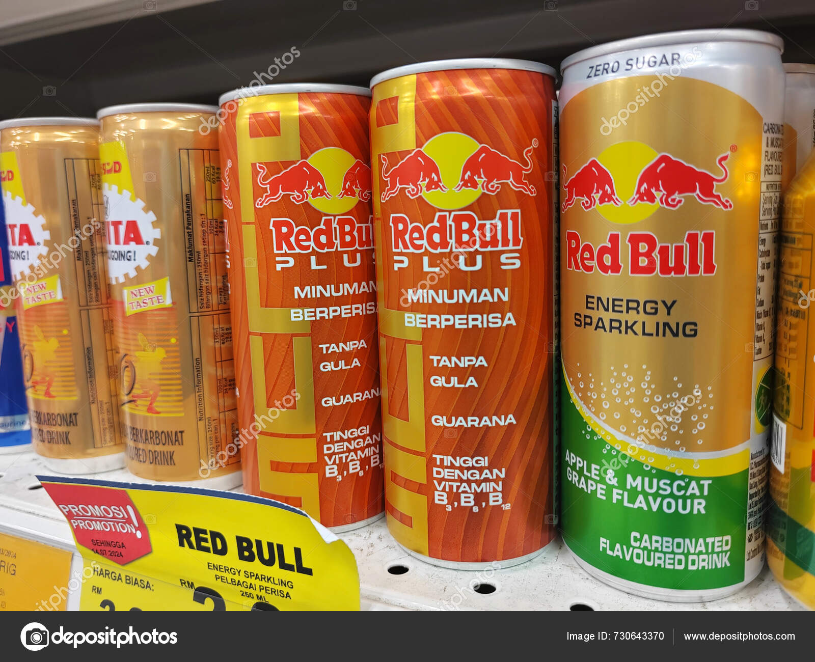 Melaka Malaysia June 2024 Berbagai Merek Minuman Energi Dalam Kemasan ...