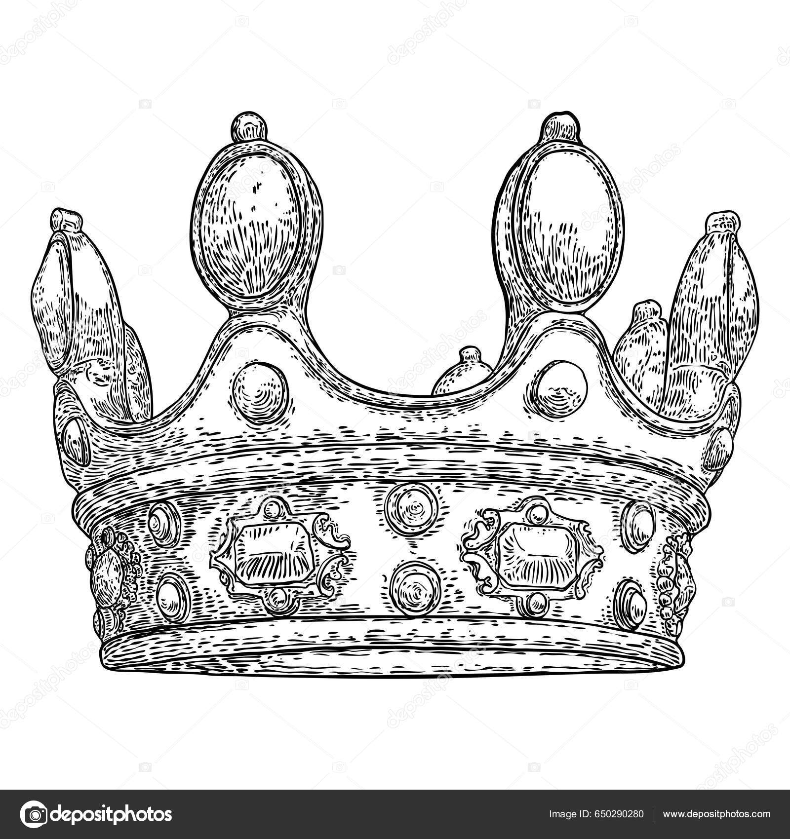 England Queen Crown Drawing