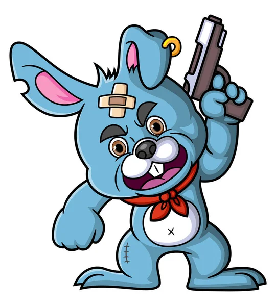 Robber Rabbit Holding Samurai Illustration Vector de stock #635425240 ...