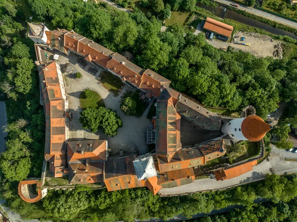 Aerial Top Ground Plan View Montlhery Castle Paris France Donjon Stock ...