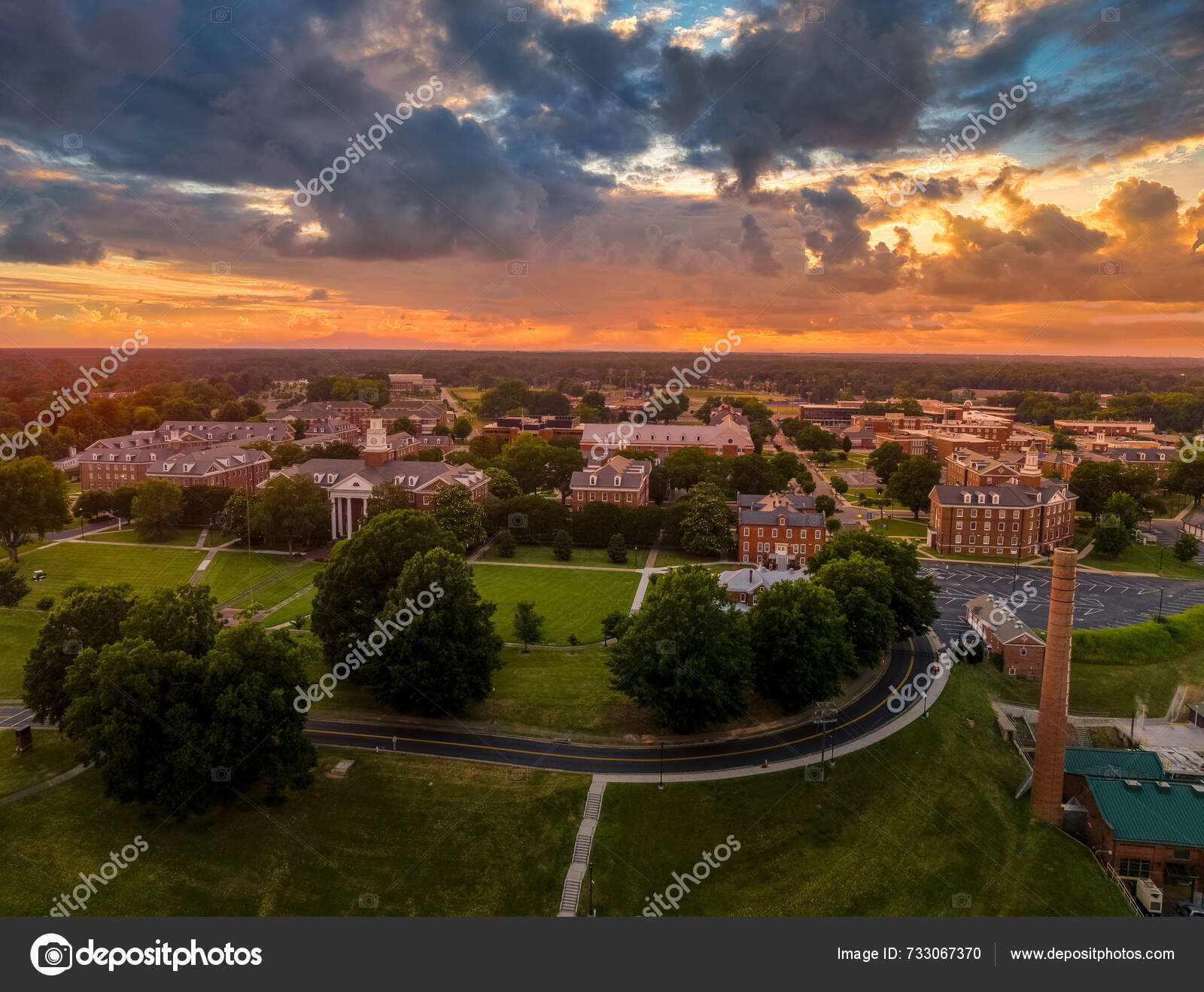 Aerial View Virginia State University Petersburg Virginia Hall Central ...