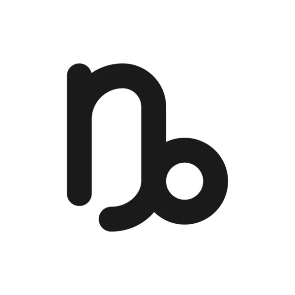 Letter n b logo Imágenes Vectoriales, Gráfico Vectorial de Letter n b ...