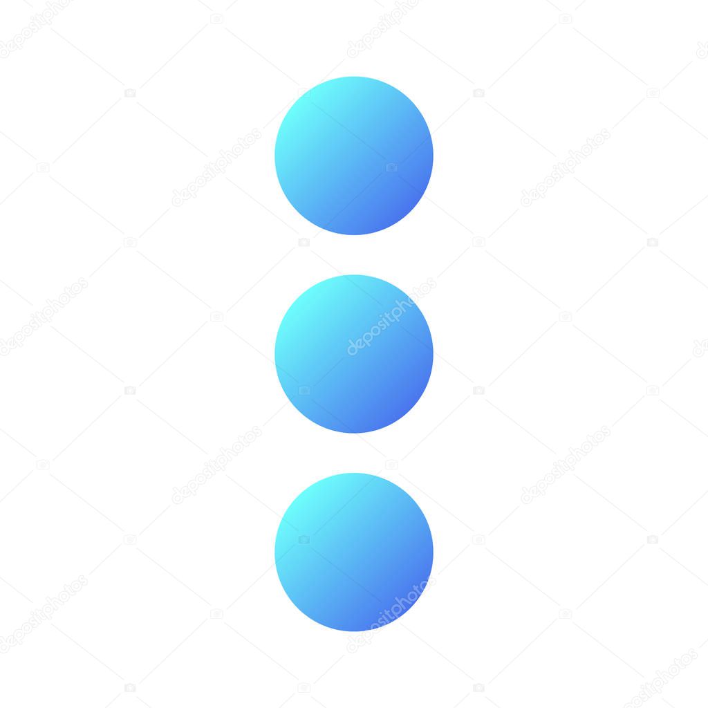 Ellipsis píxel de menú perfecto gradiente plano icono ui bicolor ...