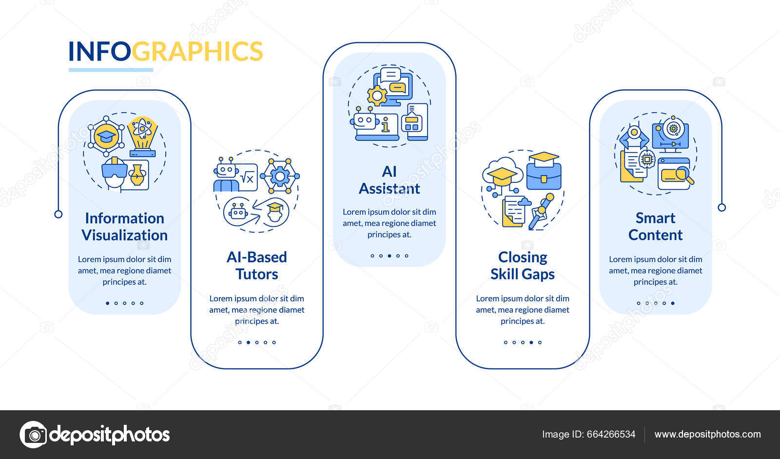 Artificial Intelligence Education Vector Infographics Template Data ...