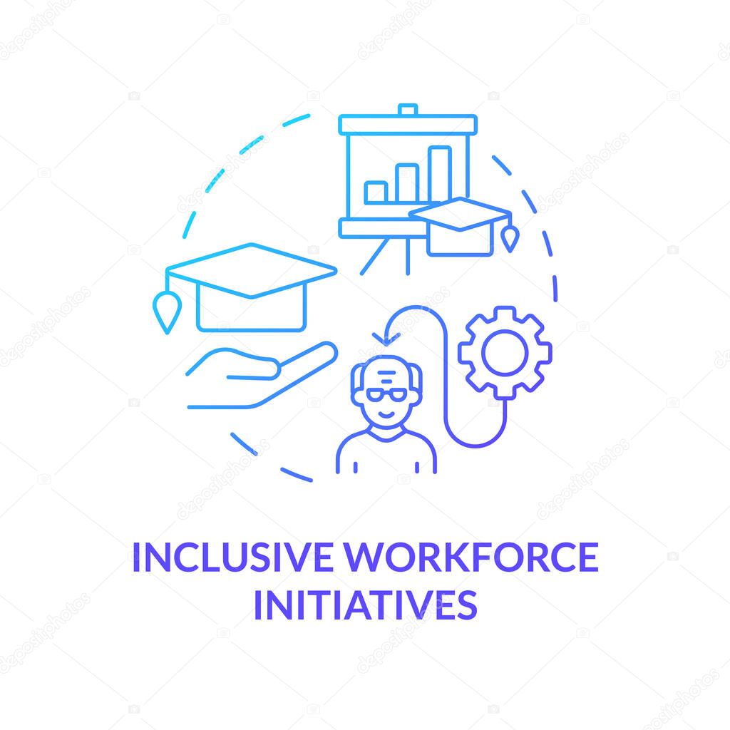 Iniciativas de fuerza de trabajo inclusivas en gradiente 2D concepto de ...