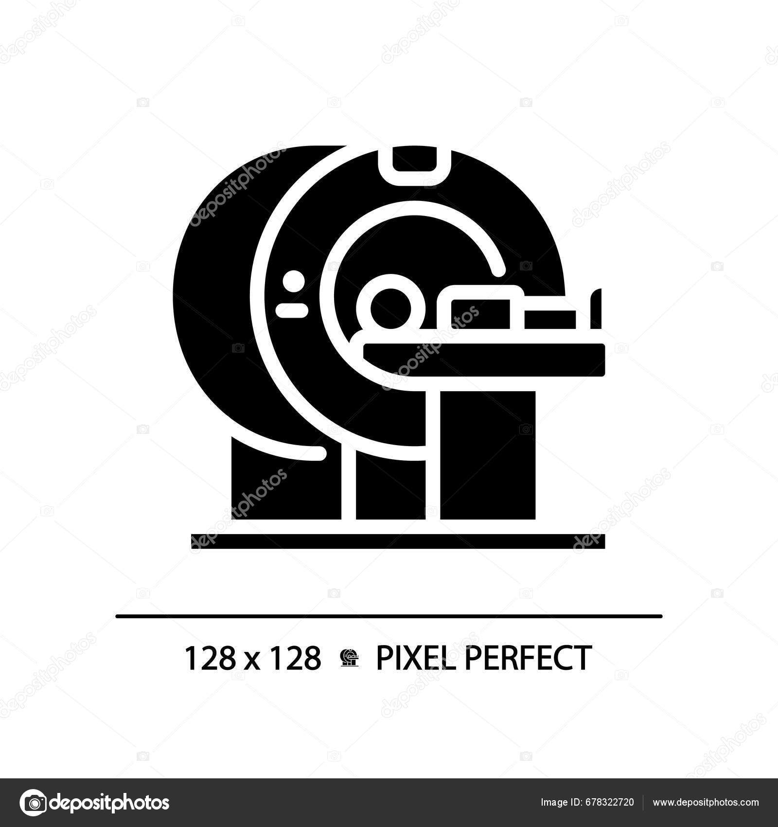 Mri Machine Pixel Perfect Black Glyph Icon Computed Tomography Medical ...