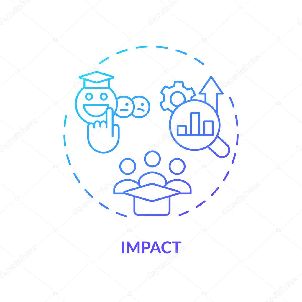 Icono de impacto de gradiente 2D, vector aislado creativo, ilustración ...