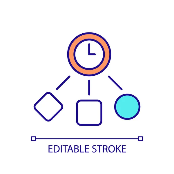 Marco de priorización Icono de color RGB. Sistema de programación ...