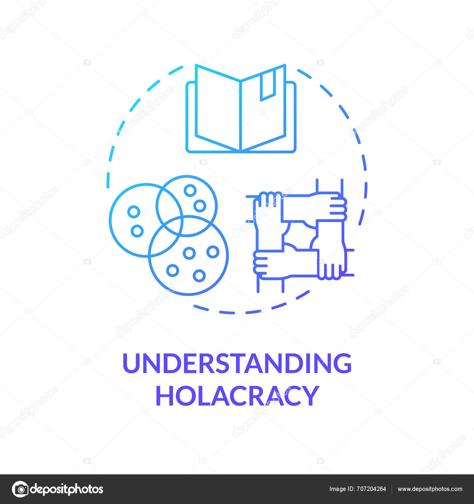 Understanding Holacracy Blue Gradient Concept Icon Information Analysis ...