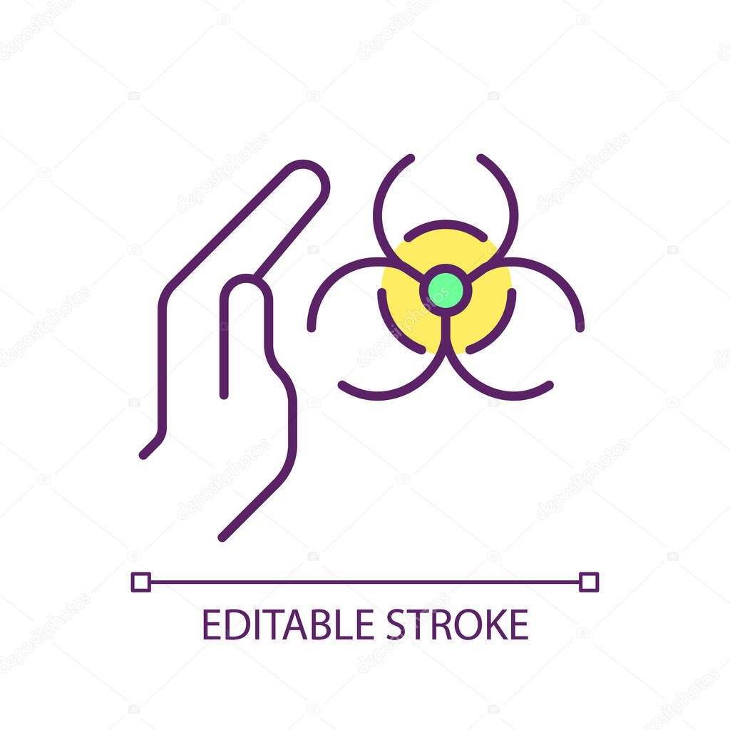 Evitación química icono de color RGB. Química verde. Sustancias no ...