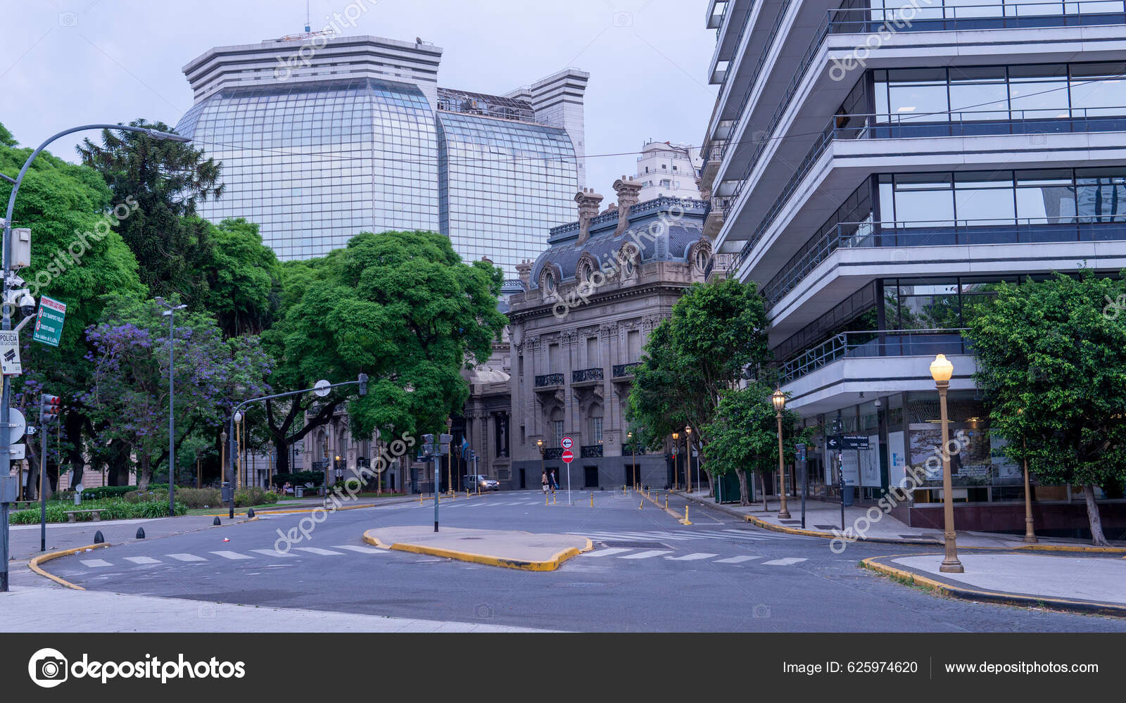 Lonely Colorful Streets Buenos Aires City World Cup Match — Stock ...