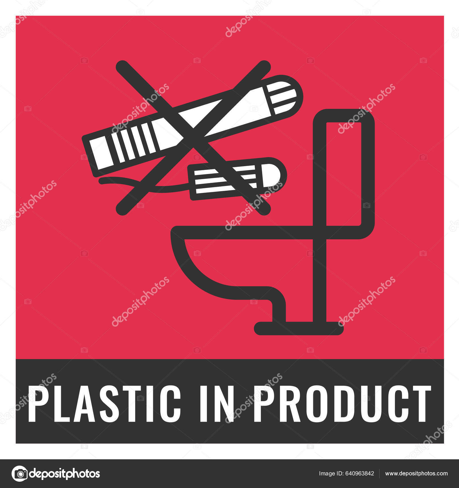 Plastic Product Tampon Pictogram Single Use Products Vector de stock ...