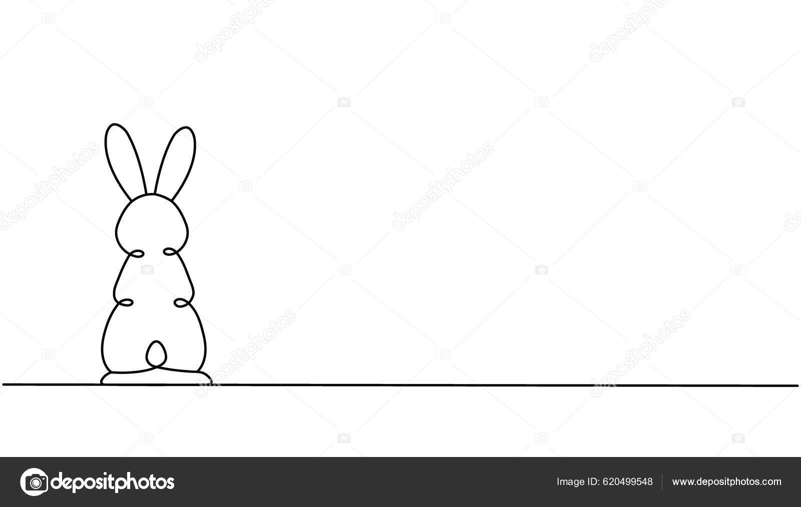 Rabbit One Line Continuous Drawing Hare Continuous One Line ...