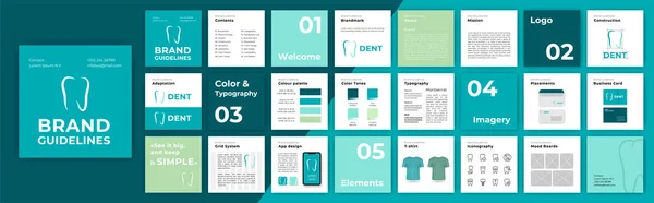 Colored Brand Guidelines Template Logo Guide Book Corporate Identity ...