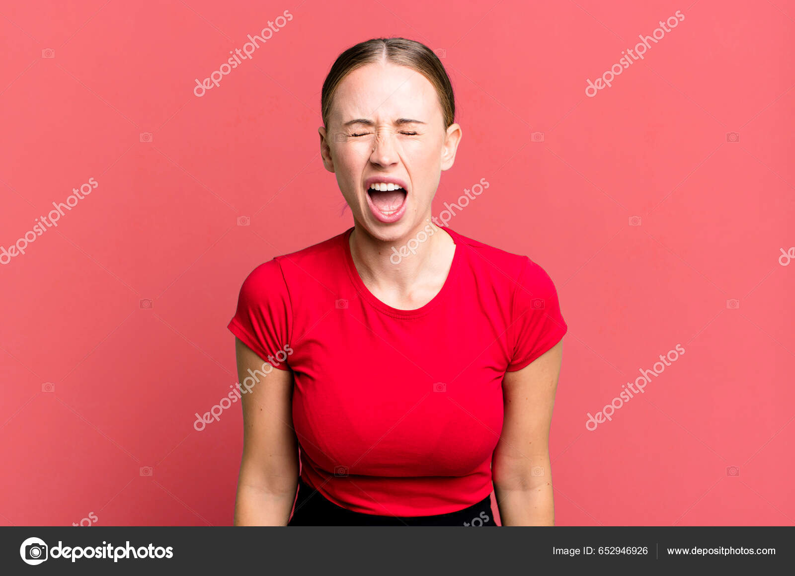 Shouting Aggressively Looking Very Angry Frustrated Outraged Annoyed ...