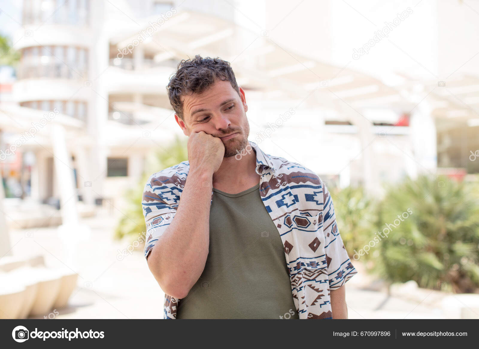 Handsome Man Feeling Sad Stressed Upset Because Bad Surprise Negative ...