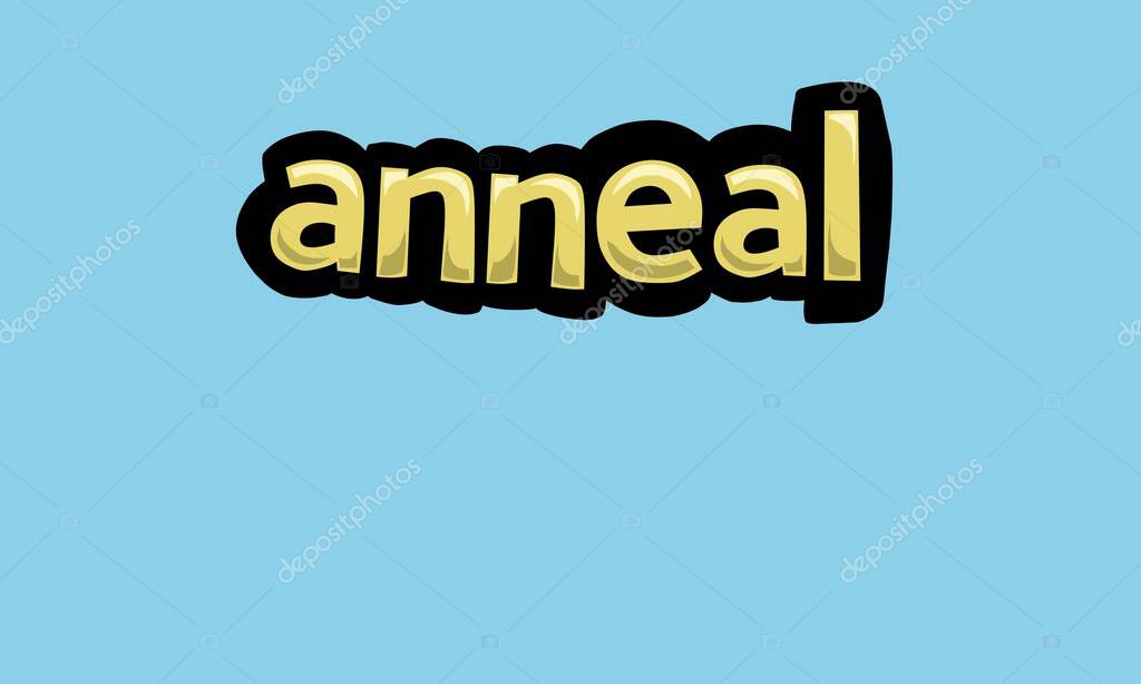 ANNEAL diseño de vectores de escritura sobre un fondo azul muy simple y ...