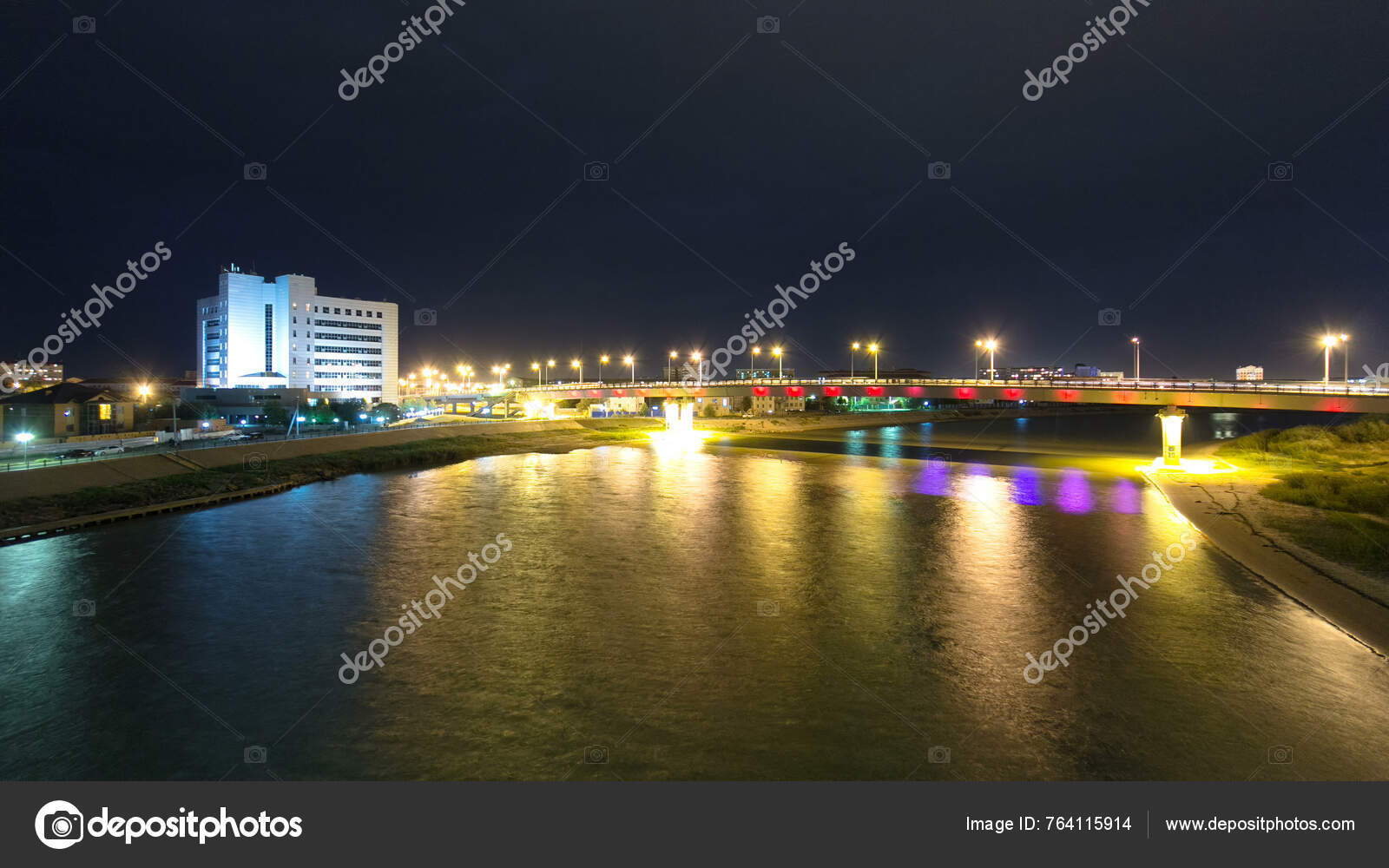 Timelapse Hyperlapse Modern Houses Illuminated Bridge Ural Riverside ...