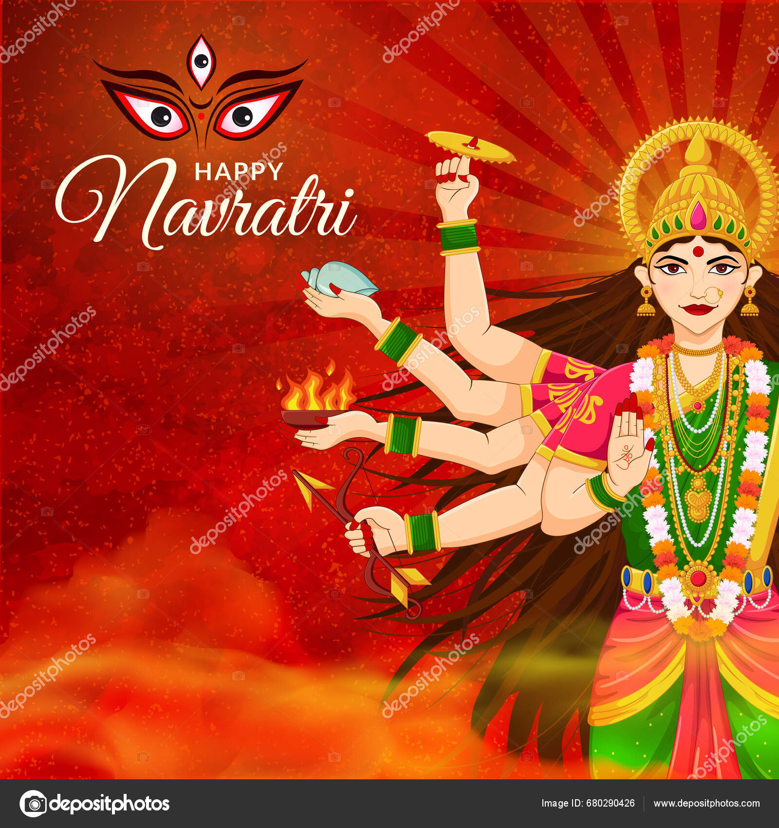 Tangan Dewi Durga Membunuh Mahishasura Happy Navratri Dan Festival Puja ...